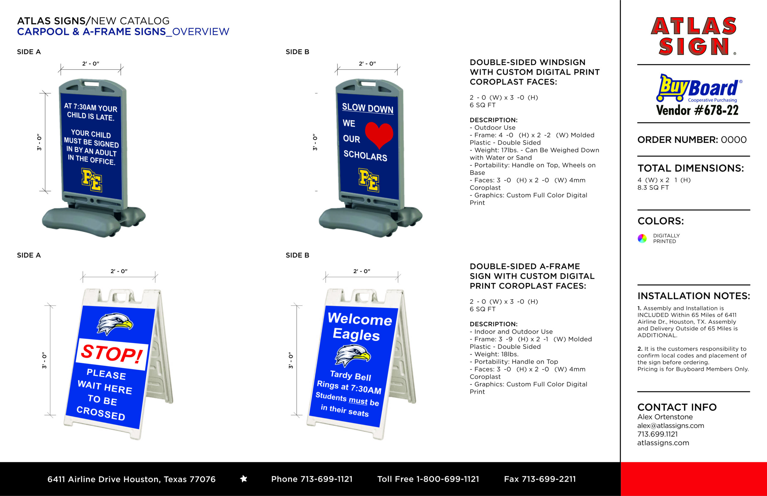 Catalog - Atlas Signs | Houston, Tx | Top rated and Trusted